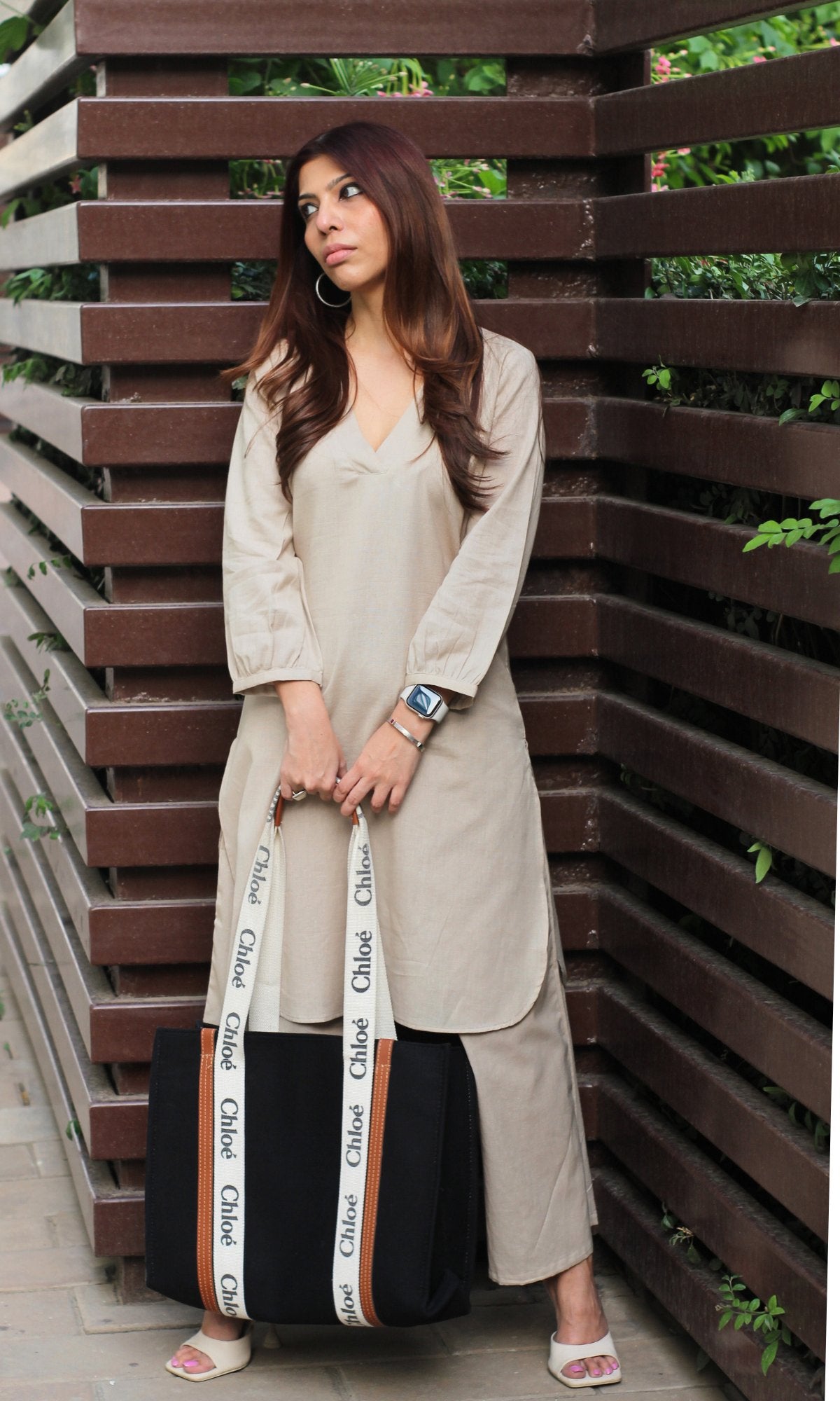 Cotton Flex Beige Coord Set – Baareeki